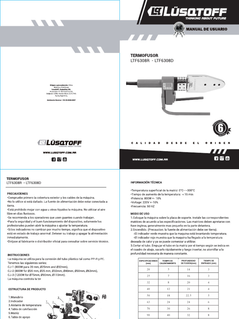 Termofusora LTF-6308R | PDF