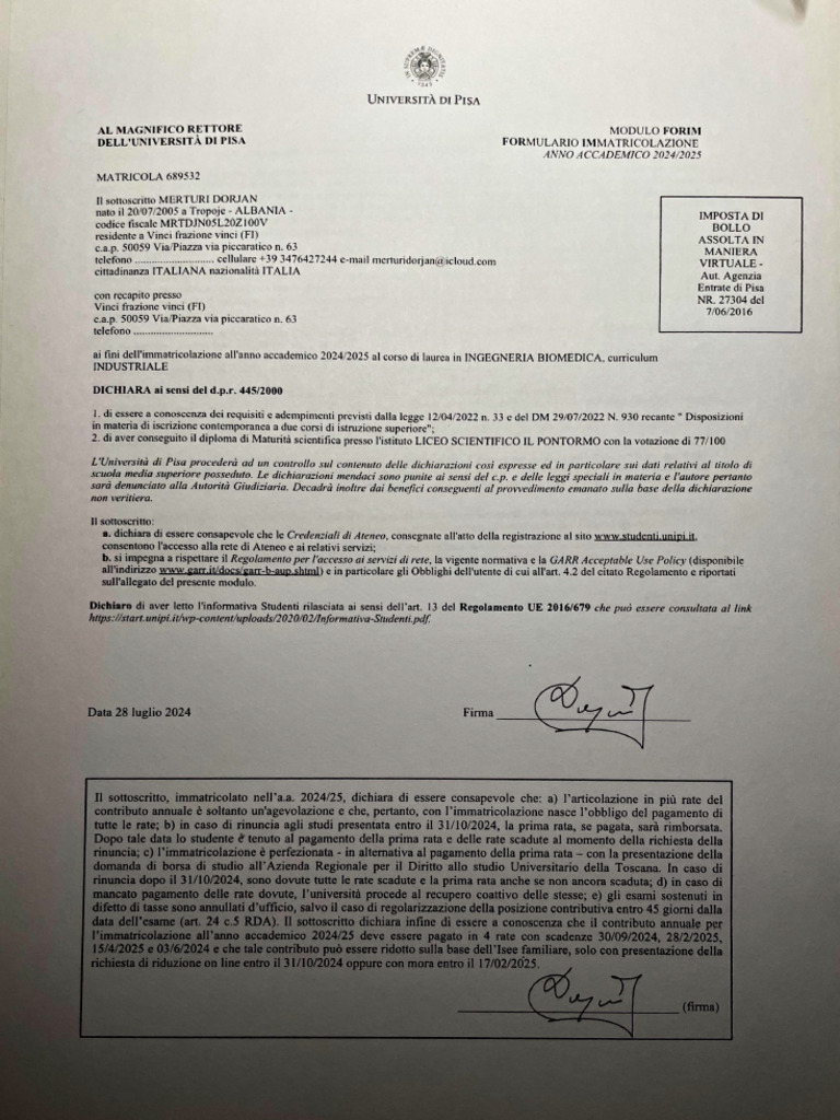 Unipi Formulario | PDF