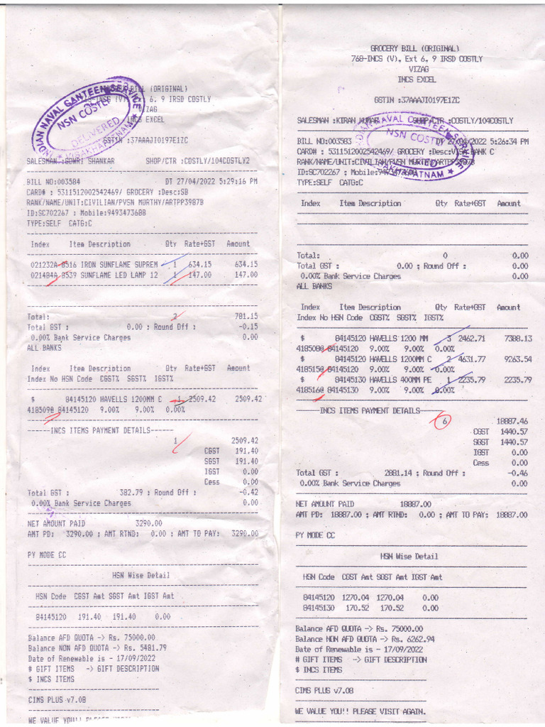 FANS BILL | PDF