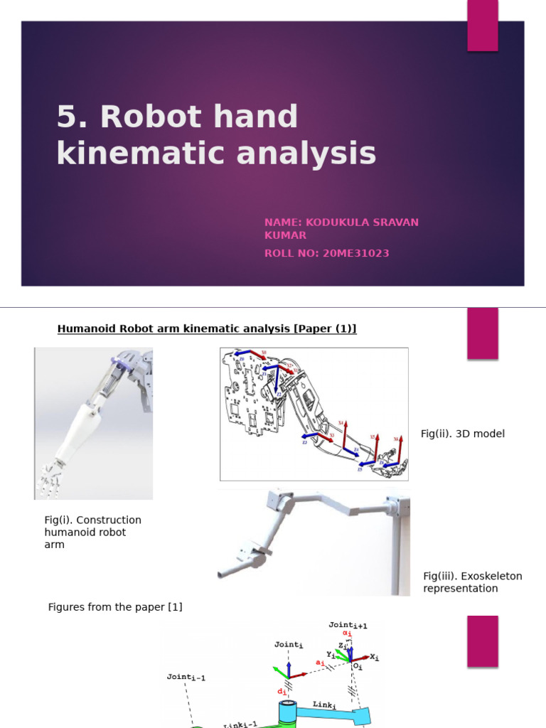 5.Humanoid robot arm kinematic analysis 13_09_24 | PDF | Kinematics ...