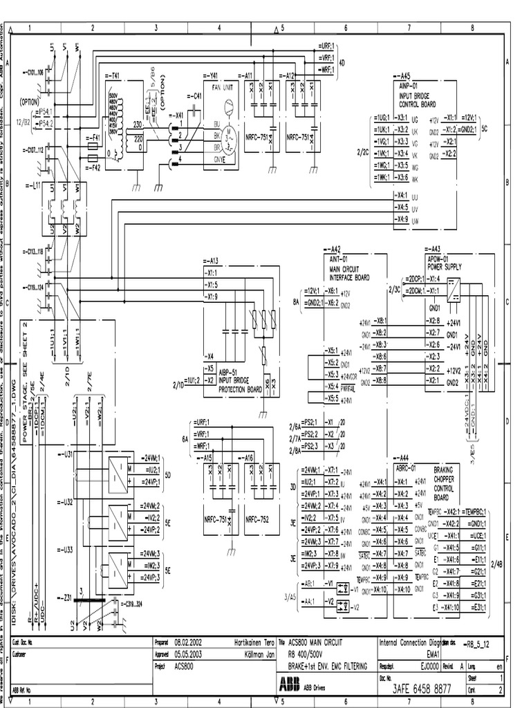 4b5 - Schéma4 - PCE - ACS800-02 - R8 | PDF