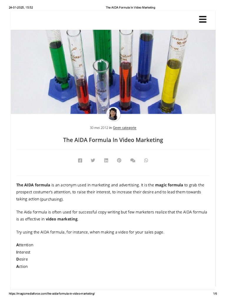 The AIDA Formula in Video Marketing | PDF