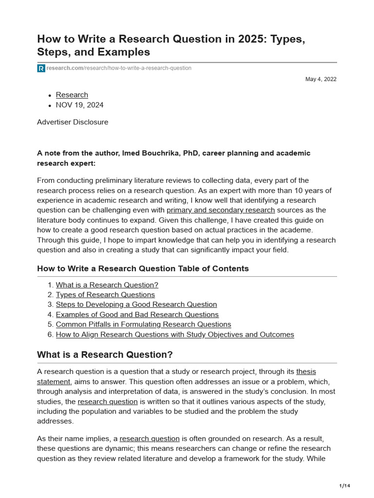 01 Research - Com-How To Write A Research Question in 2025 Types Steps ...
