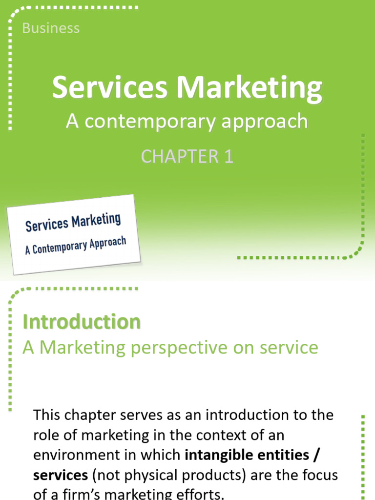 Services Marketing 2nd Ed. Chapter 1 | PDF | Marketing | Efficiency