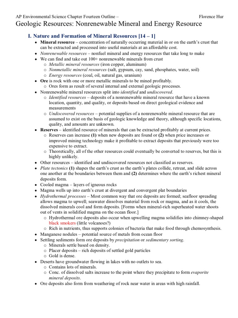 Apes Chapter Fourteen Outline Pdf Petroleum Natural Gas