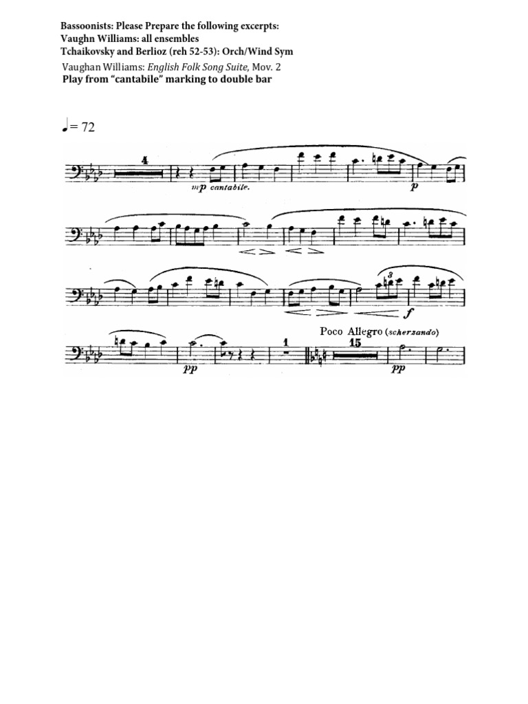 Spring 2025 Bassoon Excerpts | PDF