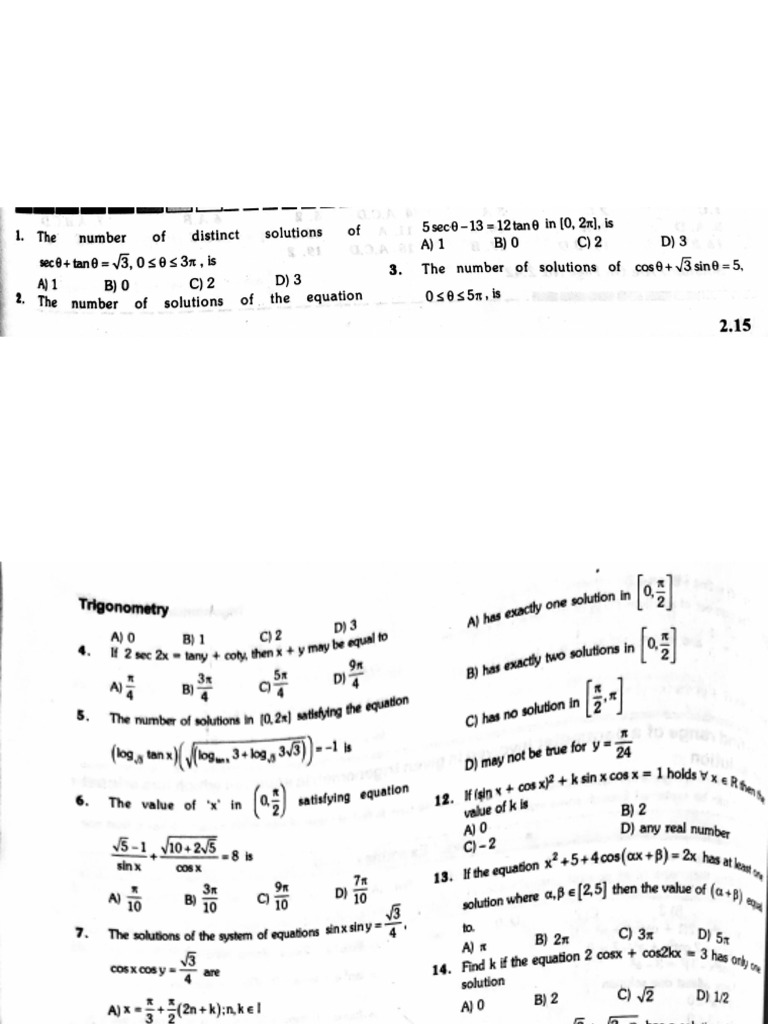 Trig Eqns | PDF