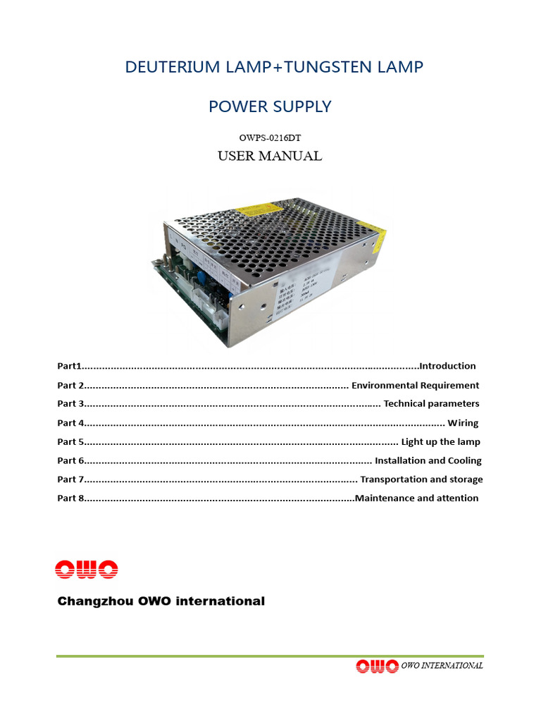 OWPS 0216DT Double Purpose | PDF | Power Supply | Electrical Network