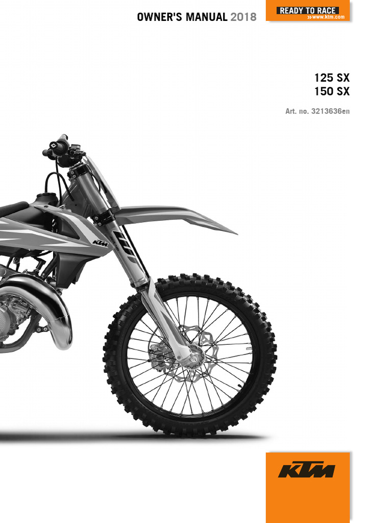 2018 KTM Owners Manual | PDF | Brake | Personal Protective Equipment