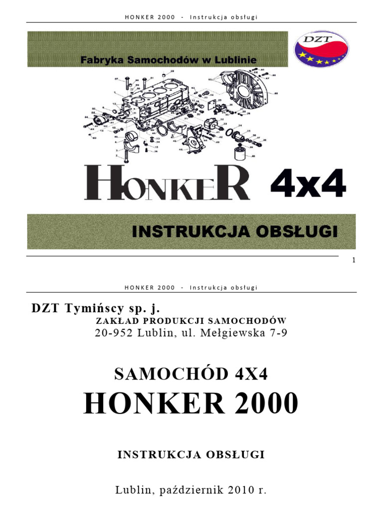 HONKER Dane Techniczne | PDF
