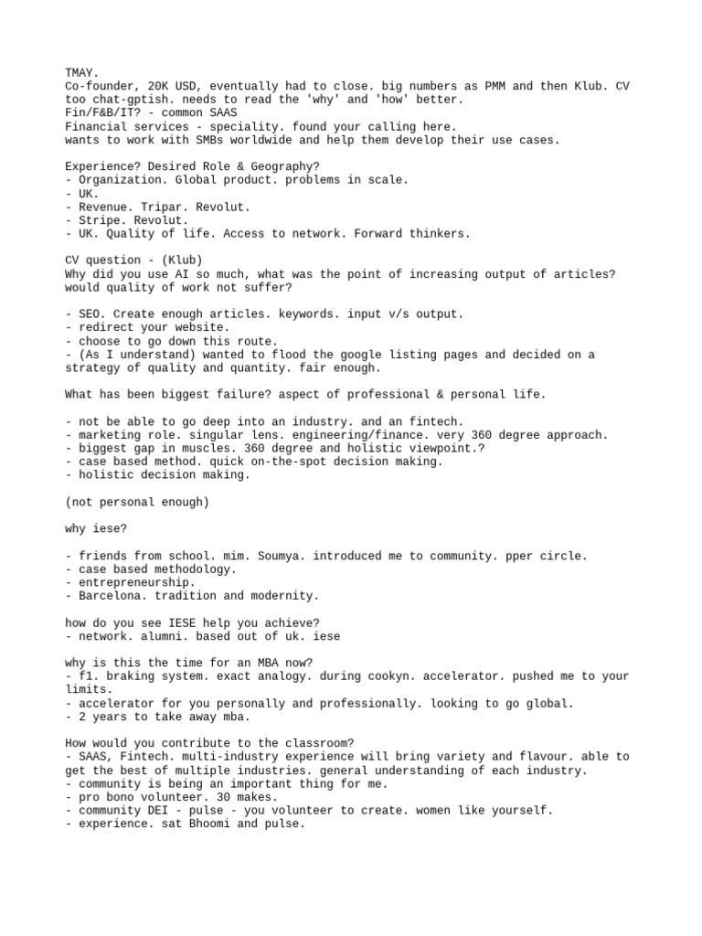 Sreya Interview Notes Pdf Learning