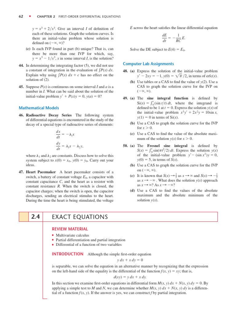 Differential Equations Guide | PDF | Equations | Integral