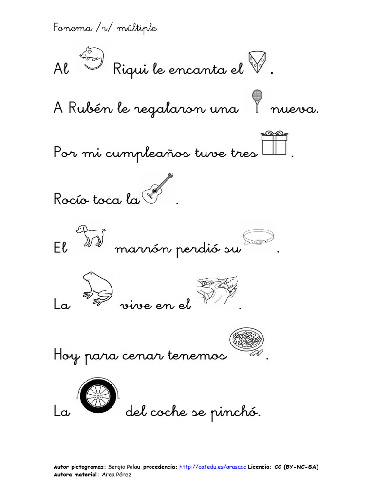 Frases Fonema R | PDF