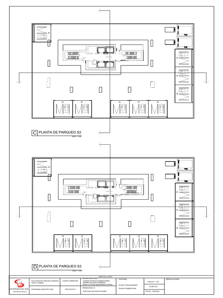Plano de Parqueo Edificio Luxury | PDF