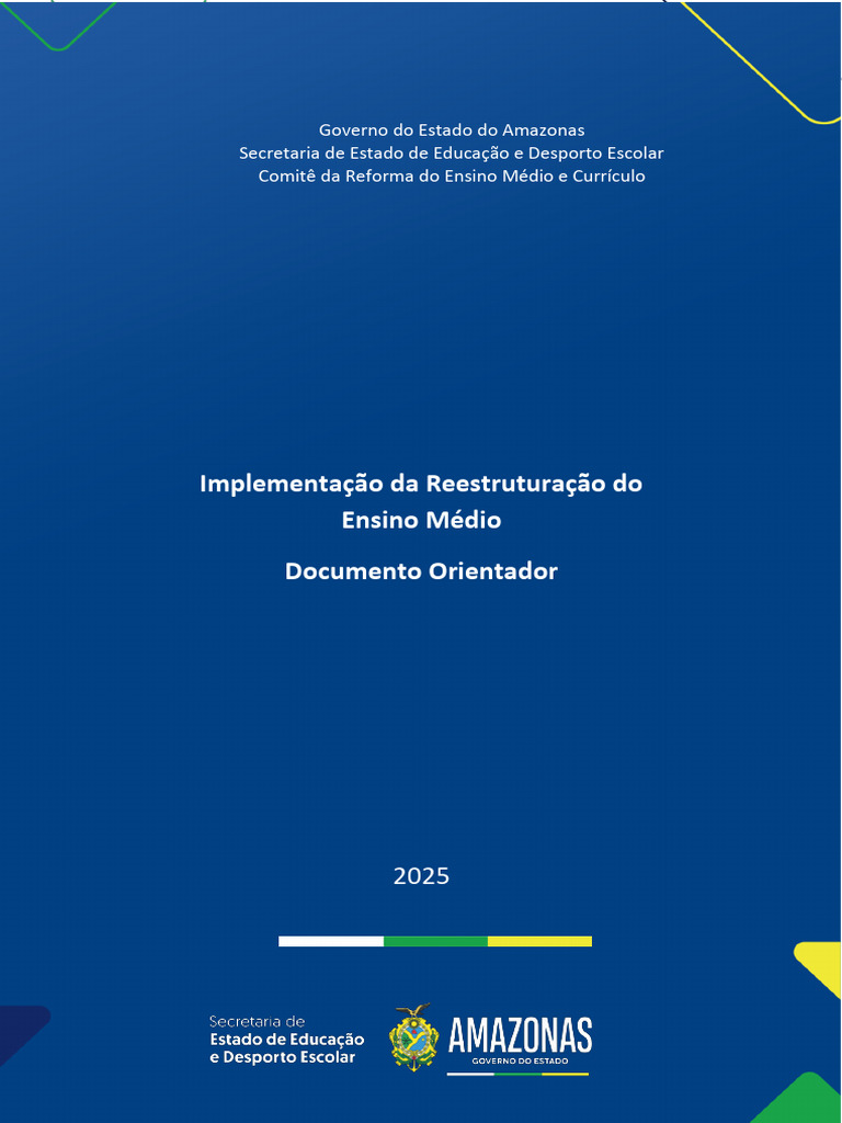 Documento Orientador Reestruturação Ensino Médio 2025 Final | PDF ...