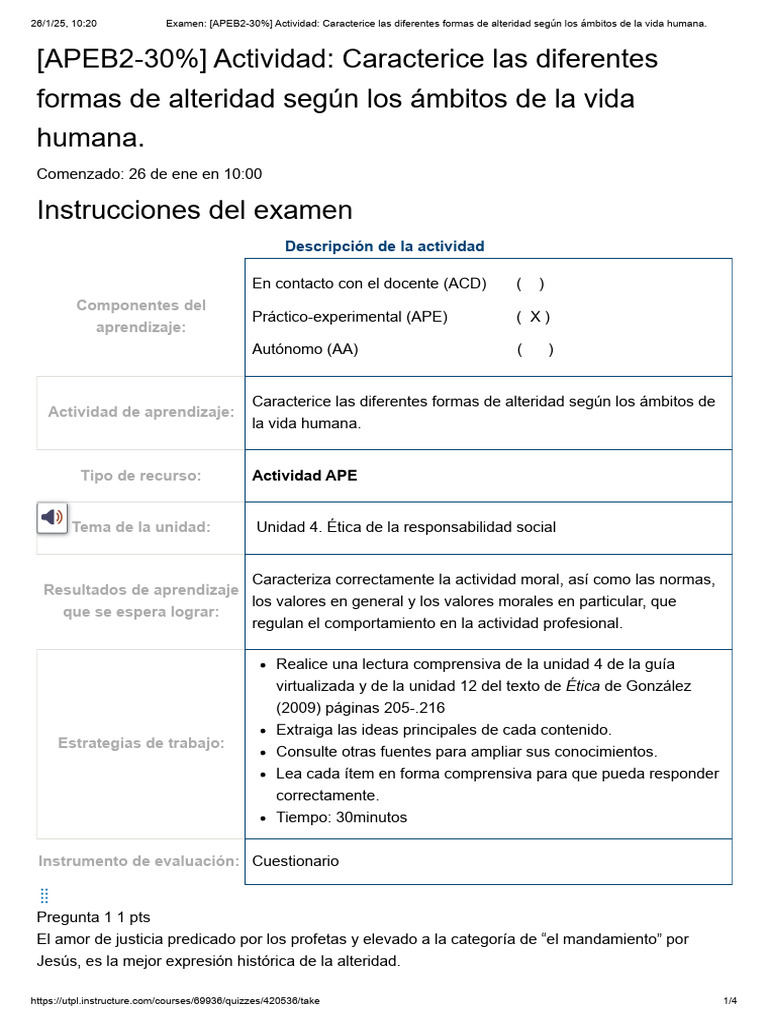 Alteridad en la vida humana: características | PDF