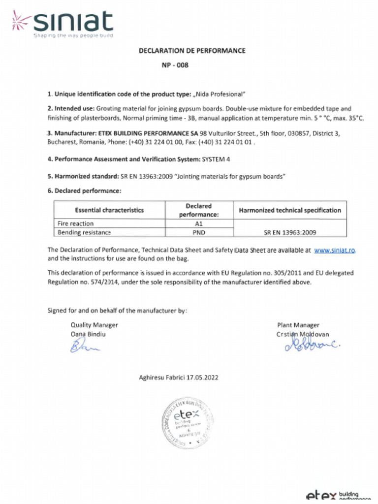 DOP Nida Profesional 2023_03_EN | PDF