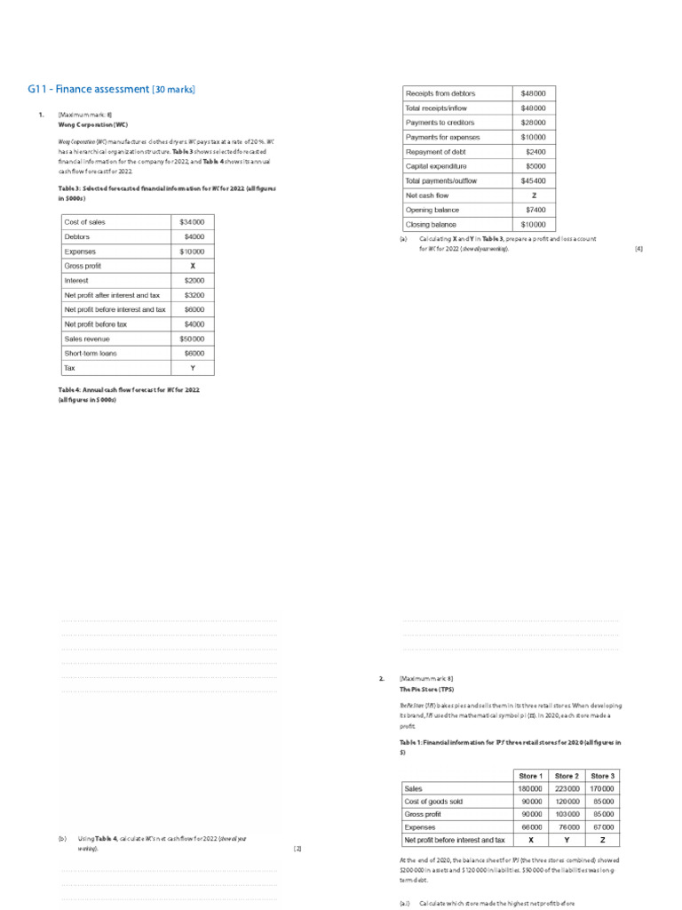 Finance Assessment for Business Analysis | PDF | Balance Sheet | Business