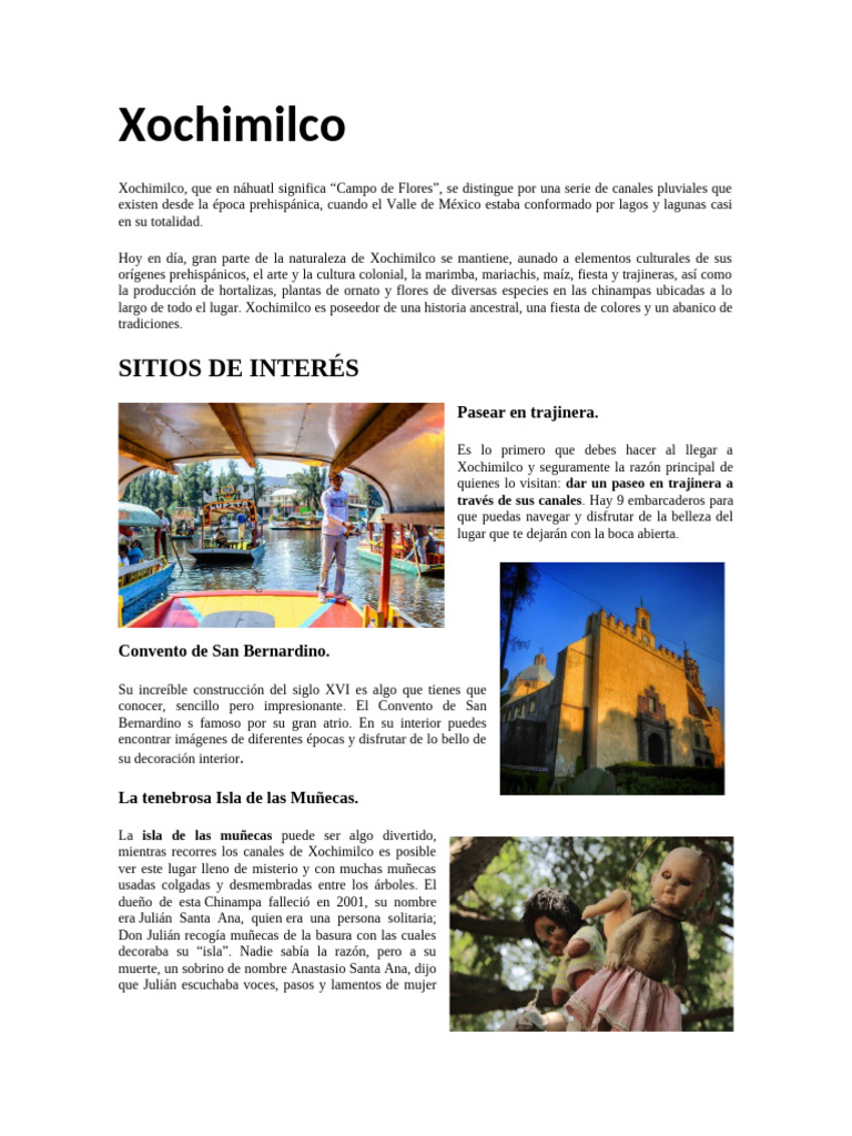 Xochimilco: Historia y Tradiciones | PDF