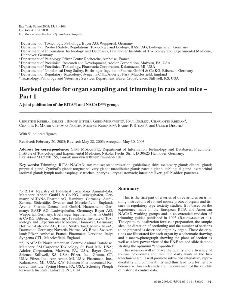 Revised Guides For Organ Sampling and TR | PDF | Stomach ...