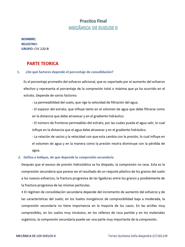 PRACTICO FINAL ESTABILIDAD DE TALUDESsuelos2 | PDF | Materiales | Ciencias de la Tierra