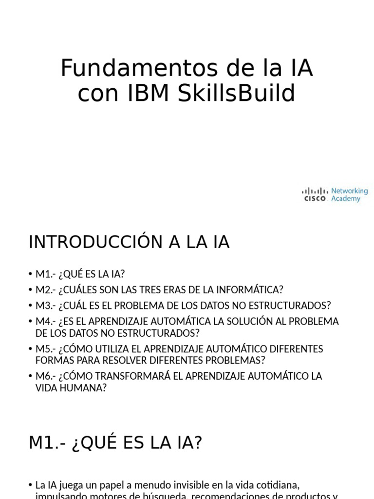 IA - Fundamentos de La IA Con IBM SkillsBuild | PDF | Inteligencia ...