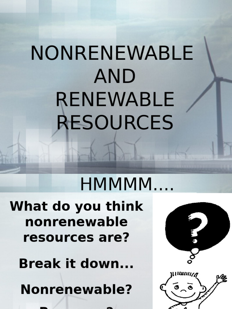 Nonrenewable vs Renewable Energy Resources | PDF | Nuclear Power ...