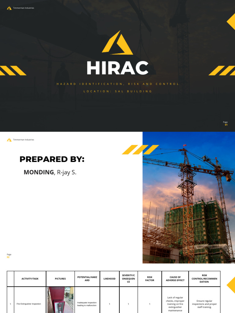 HIRAC Safety Risks and Controls | PDF | Electrical Wiring | Insulator ...
