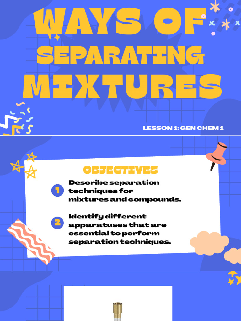 LESSON 1 - Separating Mixture | PDF