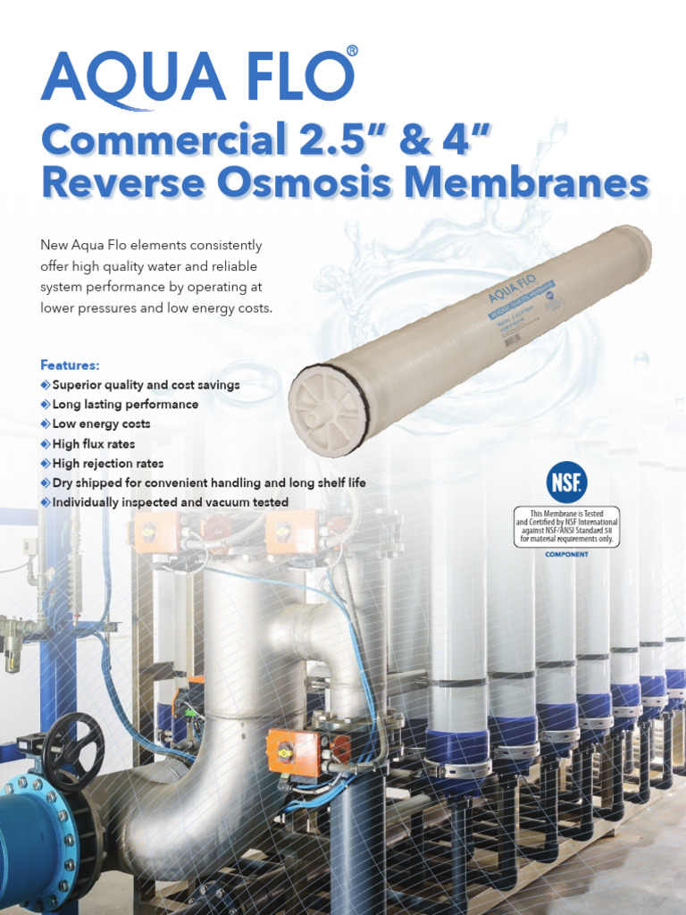 Commercial RO Membranes Guide | PDF | Membrane | Chemistry
