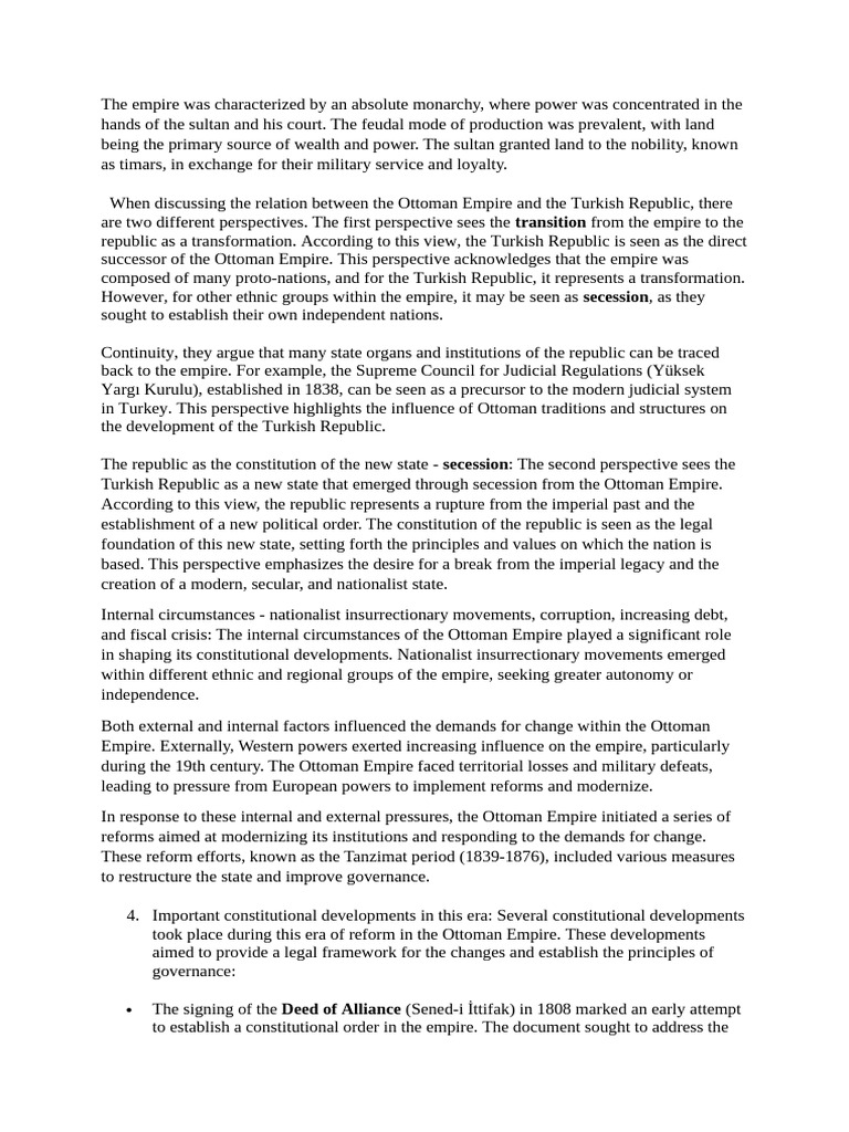 Ottoman Empire's Constitutional Evolution | PDF | Ottoman Empire | Republic