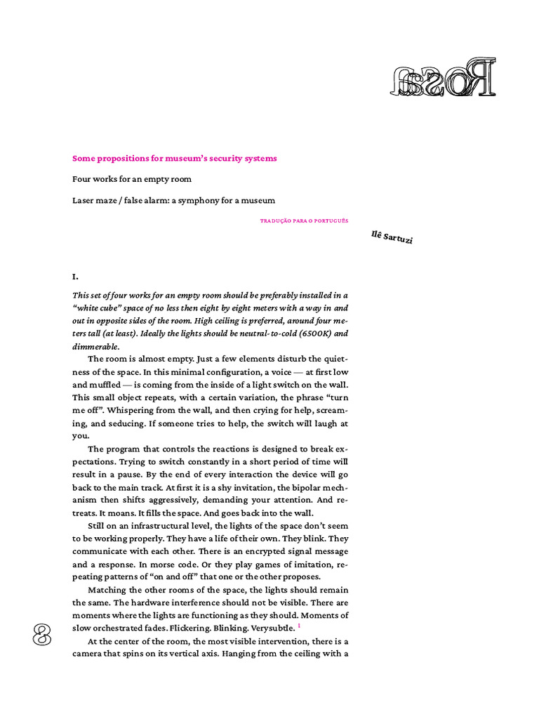 Innovative Museum Security Concepts | PDF