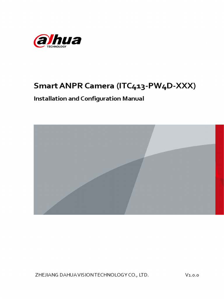 Smart ANPR Camera Installation and Configuration Manual V1.0.1 | PDF ...