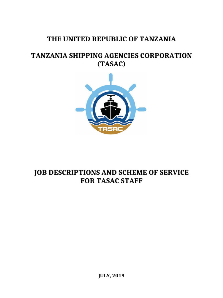 TASAC Job Descriptions & Service Scheme | PDF | Cargo | Business