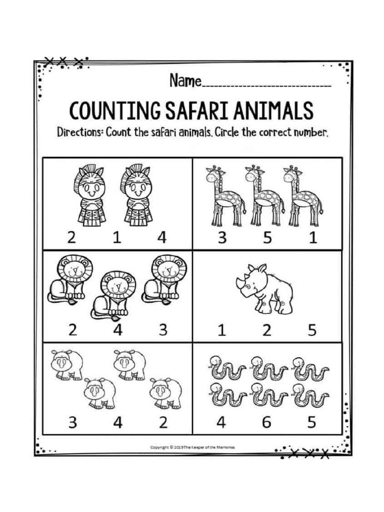 Wild Animals Worksheet 1 | PDF