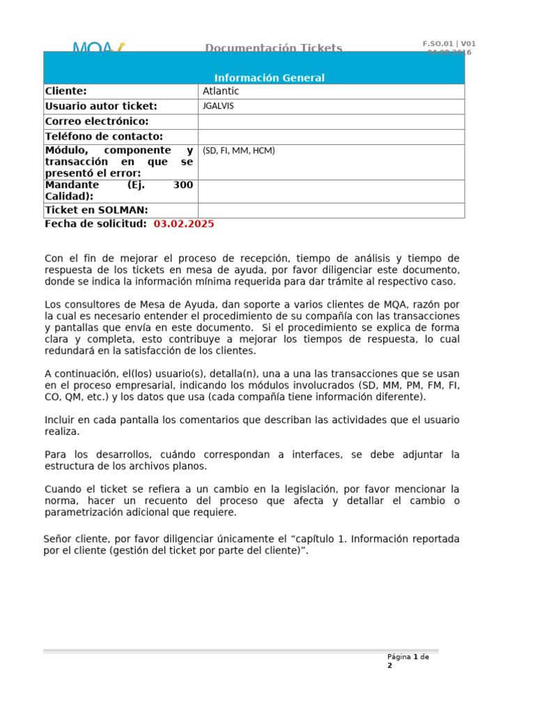 Solicitud Cambio de CECOS para Multicash | PDF | Informática ...