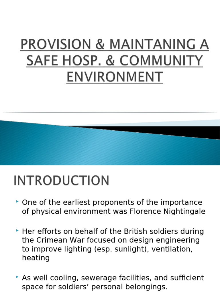 Provision of A SAFE HOSPITAL | PDF | Hygiene | Hospital