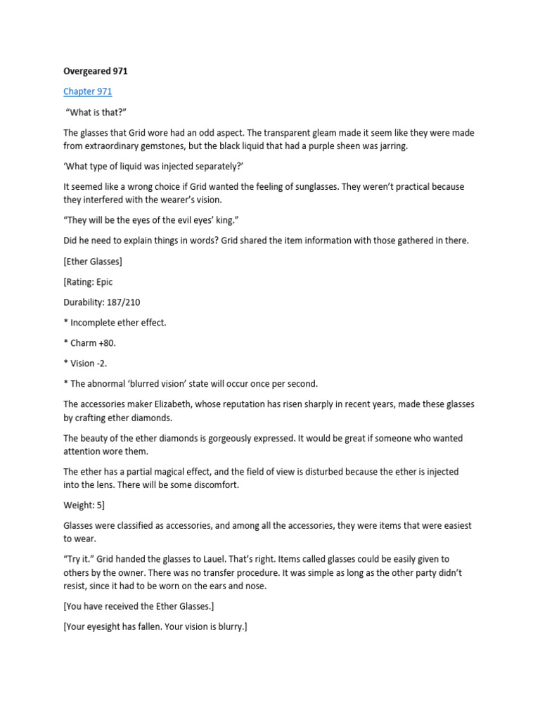 Overgeared 971-980_240903_093211 | PDF | Glasses | Sunglasses