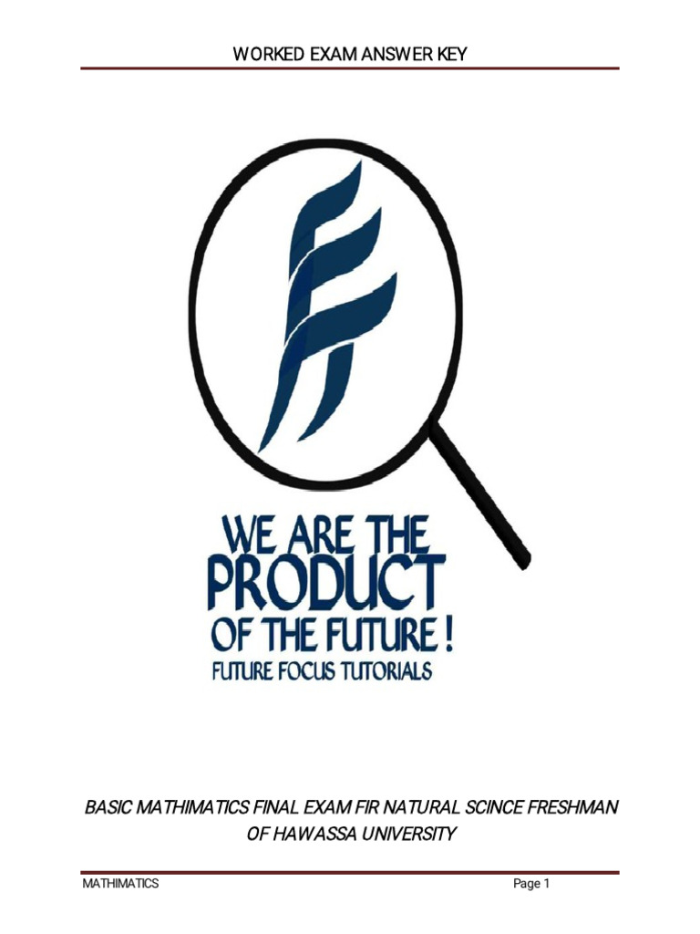 Future Focus Tutorial Hu Maths Worked Exam | PDF