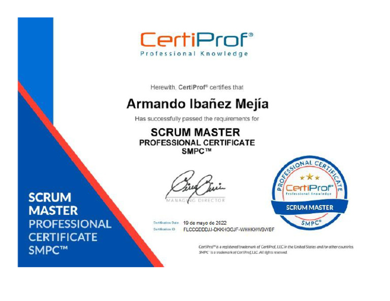 6.3 Certificación técnica en Scrum Master | PDF