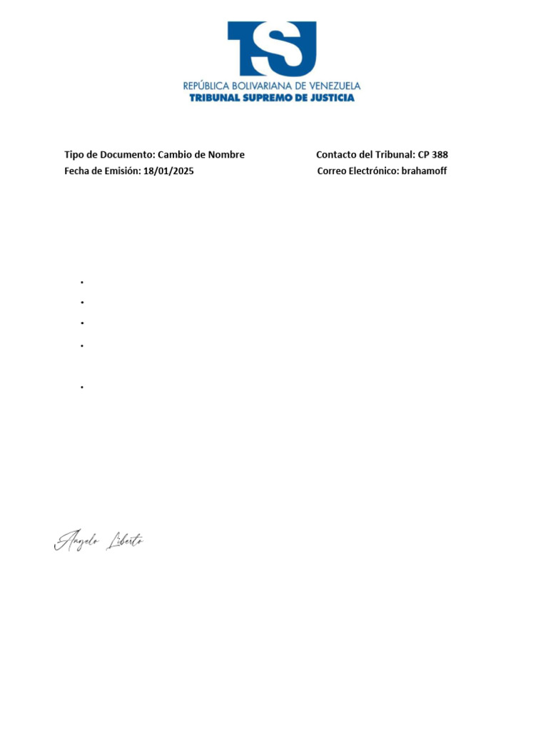 Tyrone Gabriel - CAMBIO DE NOMBRE | PDF