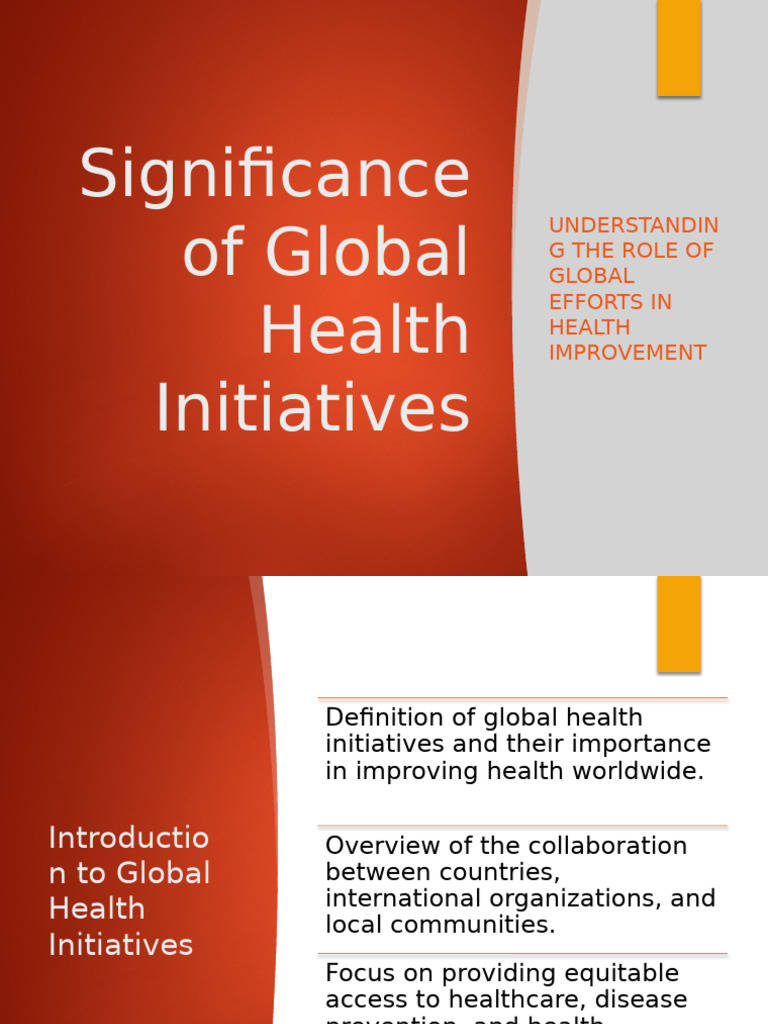 Global Health Initiatives Overview | PDF | Global Health | World Health ...