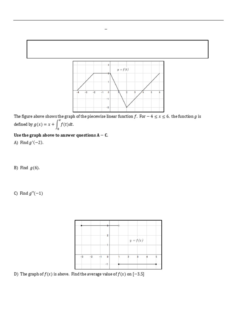 Big 10 Calculus: Piecewise Functions | PDF