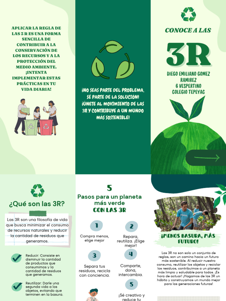 Implementa las 3R para un futuro sostenible | PDF | Residuos ...