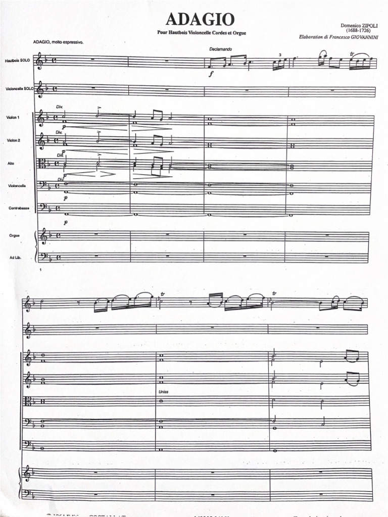 ADAGIO de Zipoli | PDF