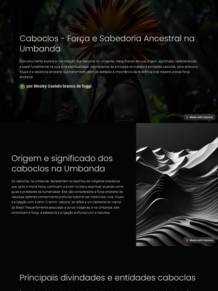 Caboclos na Umbanda: Força e Sabedoria Ancestral | PDF | Natureza ...