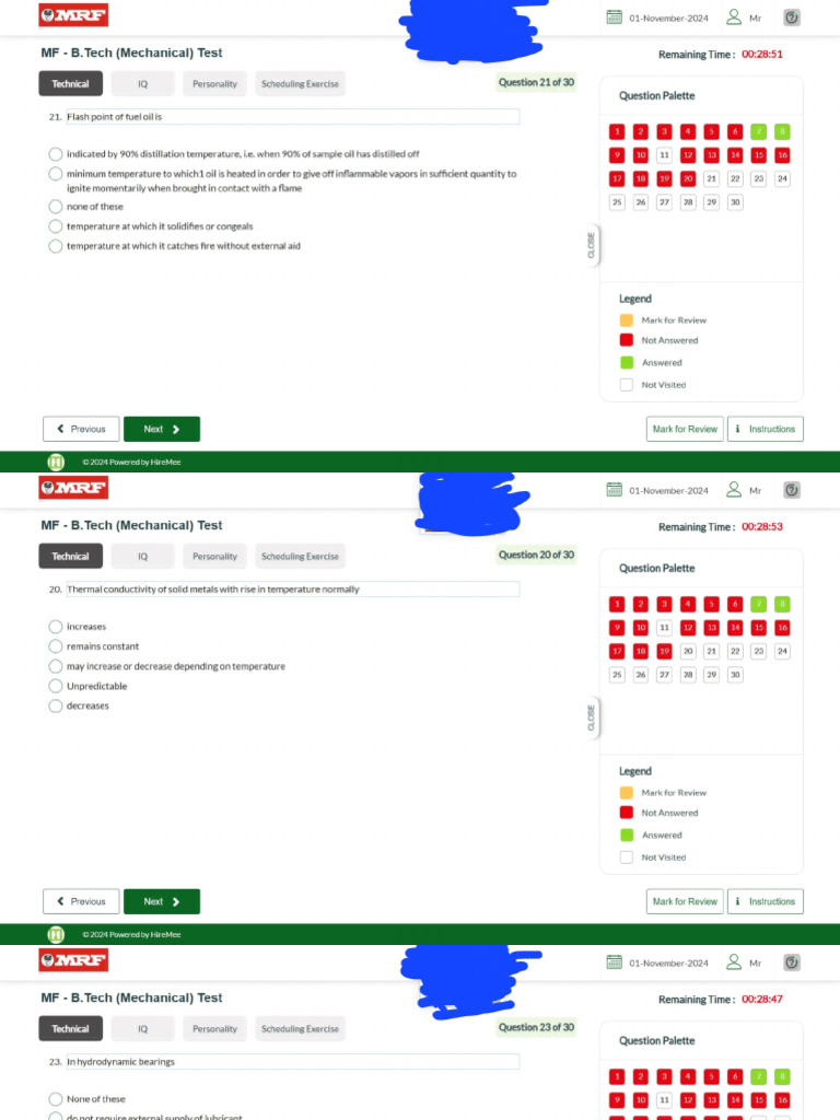 MRF Test IITM 2025 | PDF