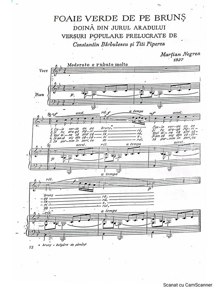 Foaie verde de pe brunș - Marțian Negrea | PDF