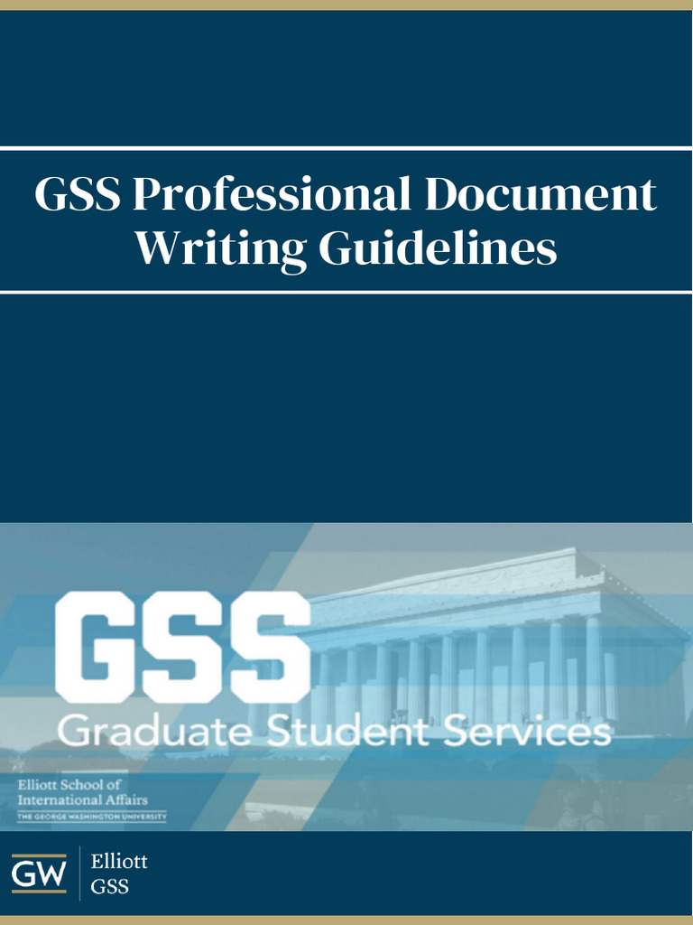 GSS Professional Document Writing Guidelines (Final) | PDF | Résumé ...