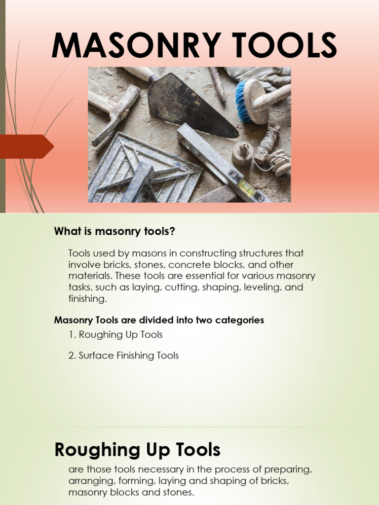 Tools and CHB Laying | PDF | Masonry | Architectural Elements